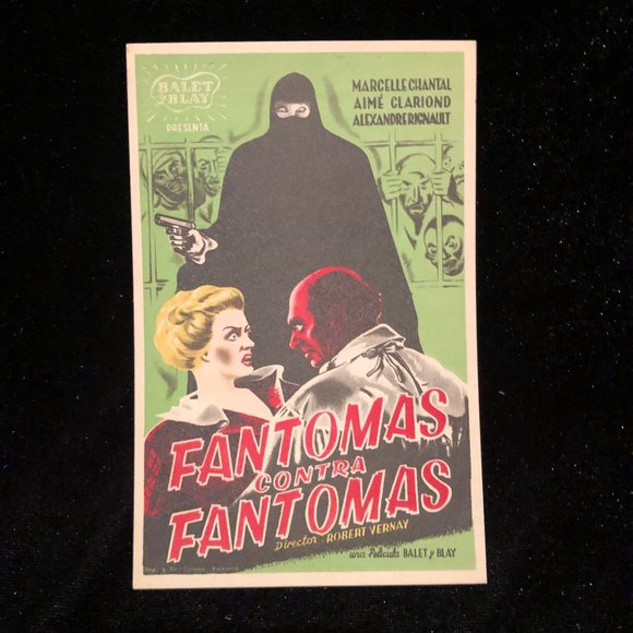 Art | Fantomas Against Fantomas 1949 Spanish Herald Movie Poster Horror ...